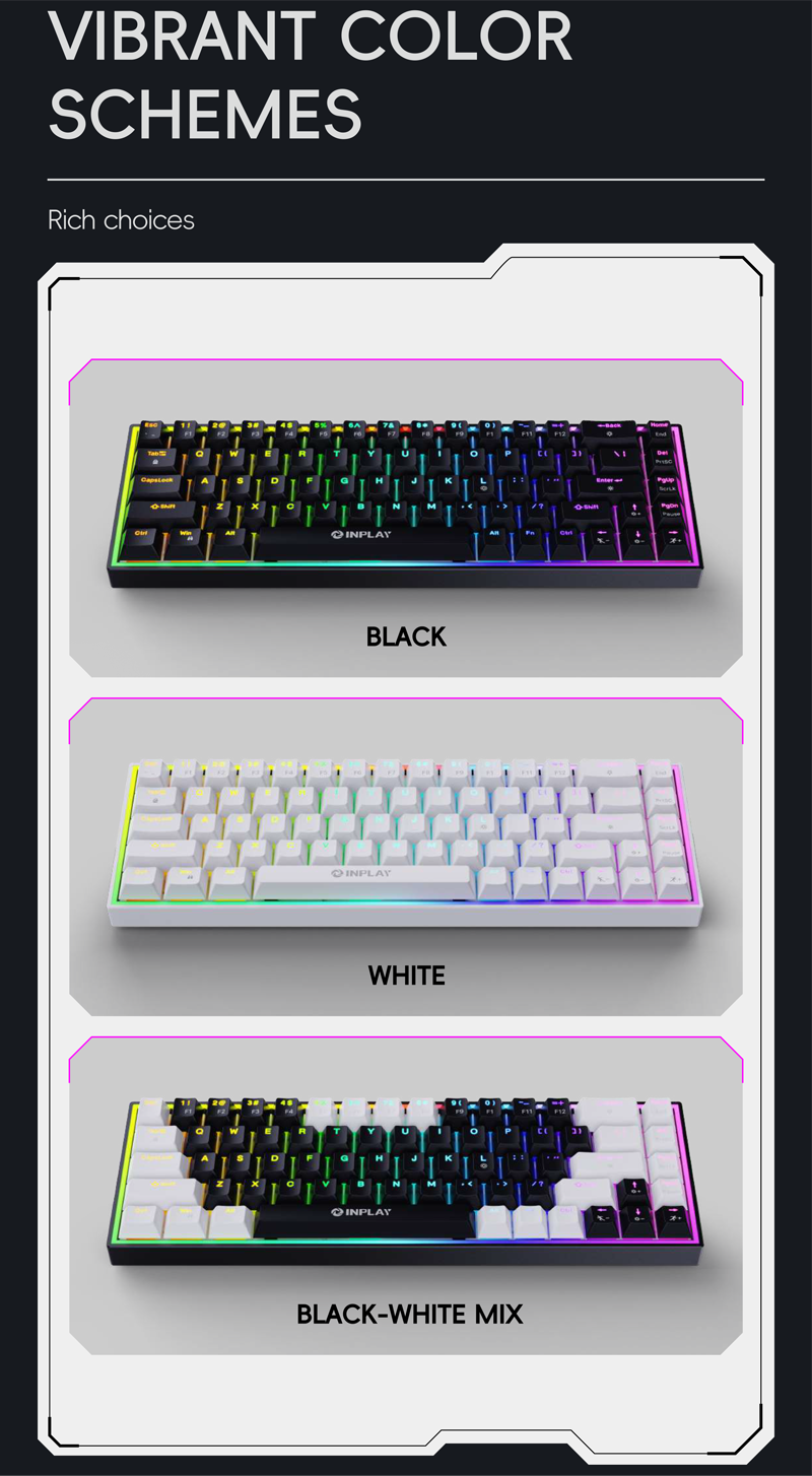 Inplay NK688 Wired Mechanical Keyboard RGB Blue Switche Gaming ...