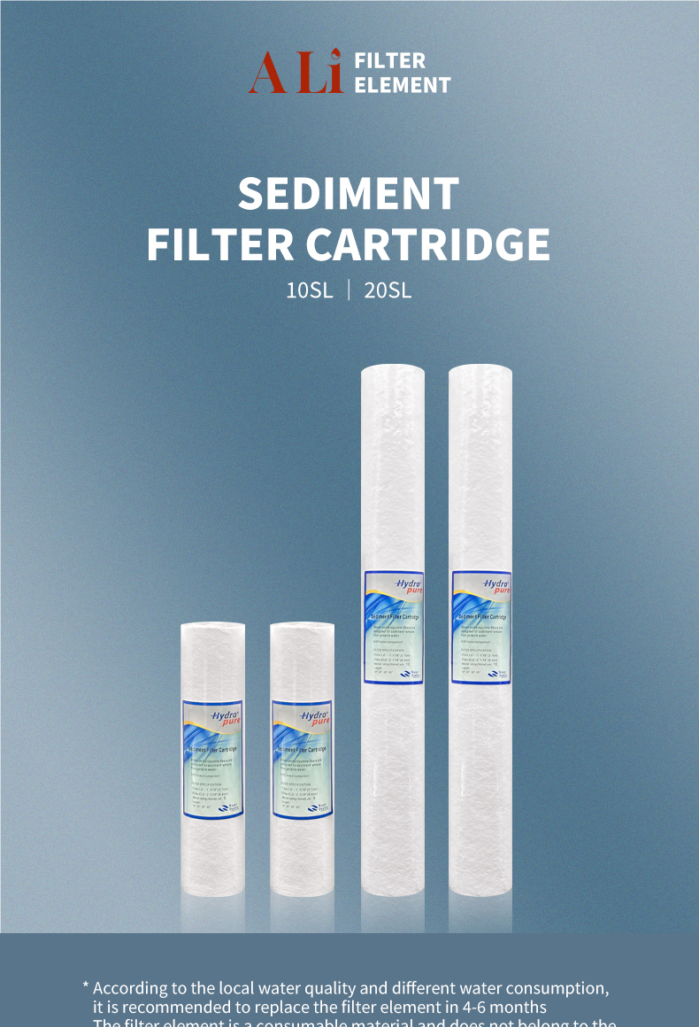 Hydropure Sediment Filter 10 SL 20 inches water filter 1Micron 5Micron ...