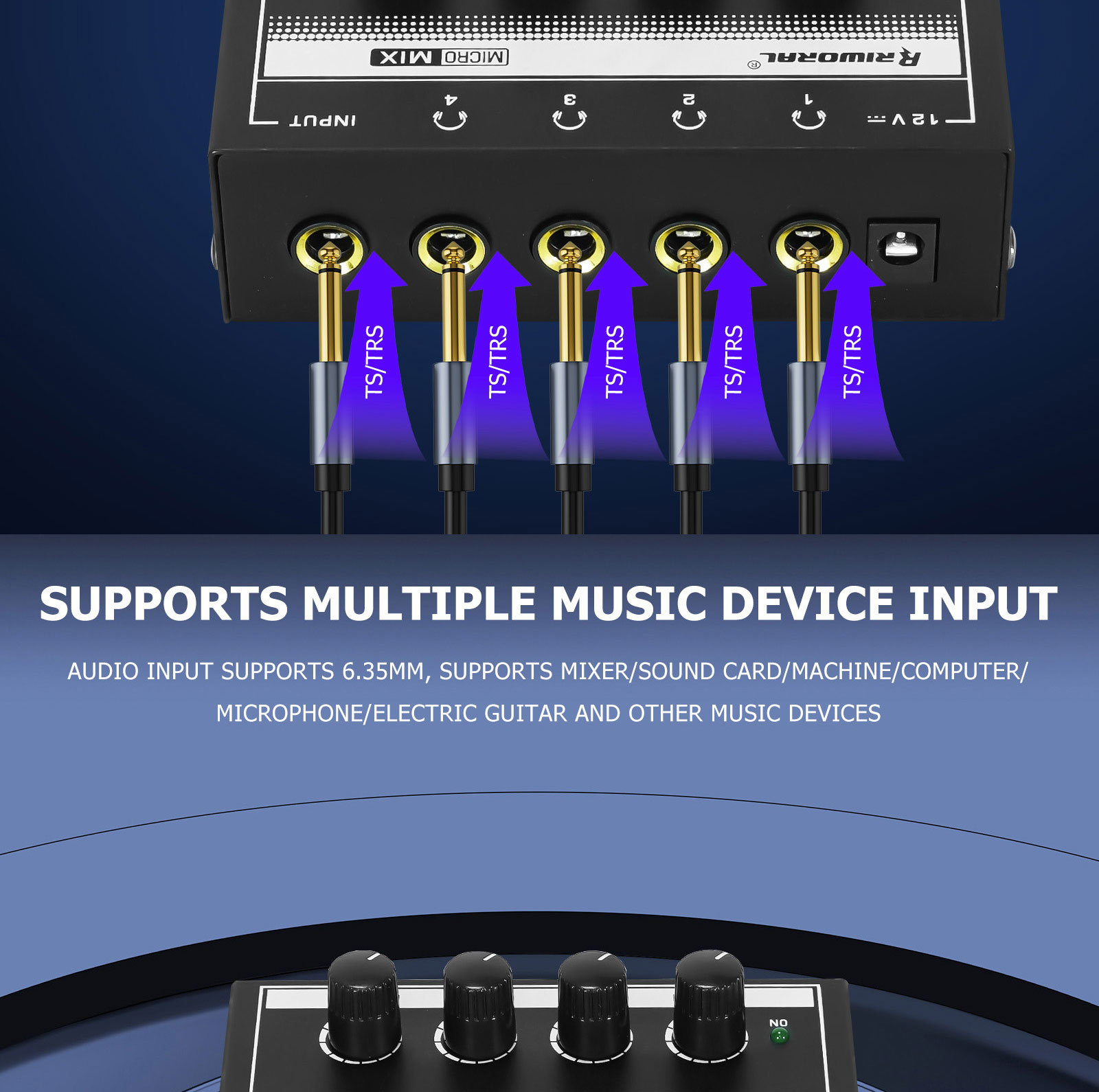 Headphone Splitter Amplifier 4 Channel Headphone Amplifier with 1/4 ...