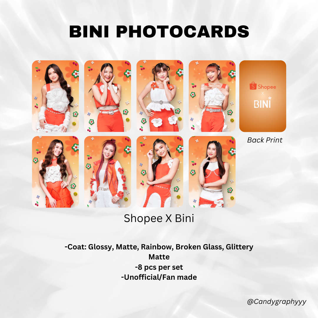 Bini Photocards Bini Endorsement (Jhoanna, Stacey, Gwen, Sheena, Mikha ...