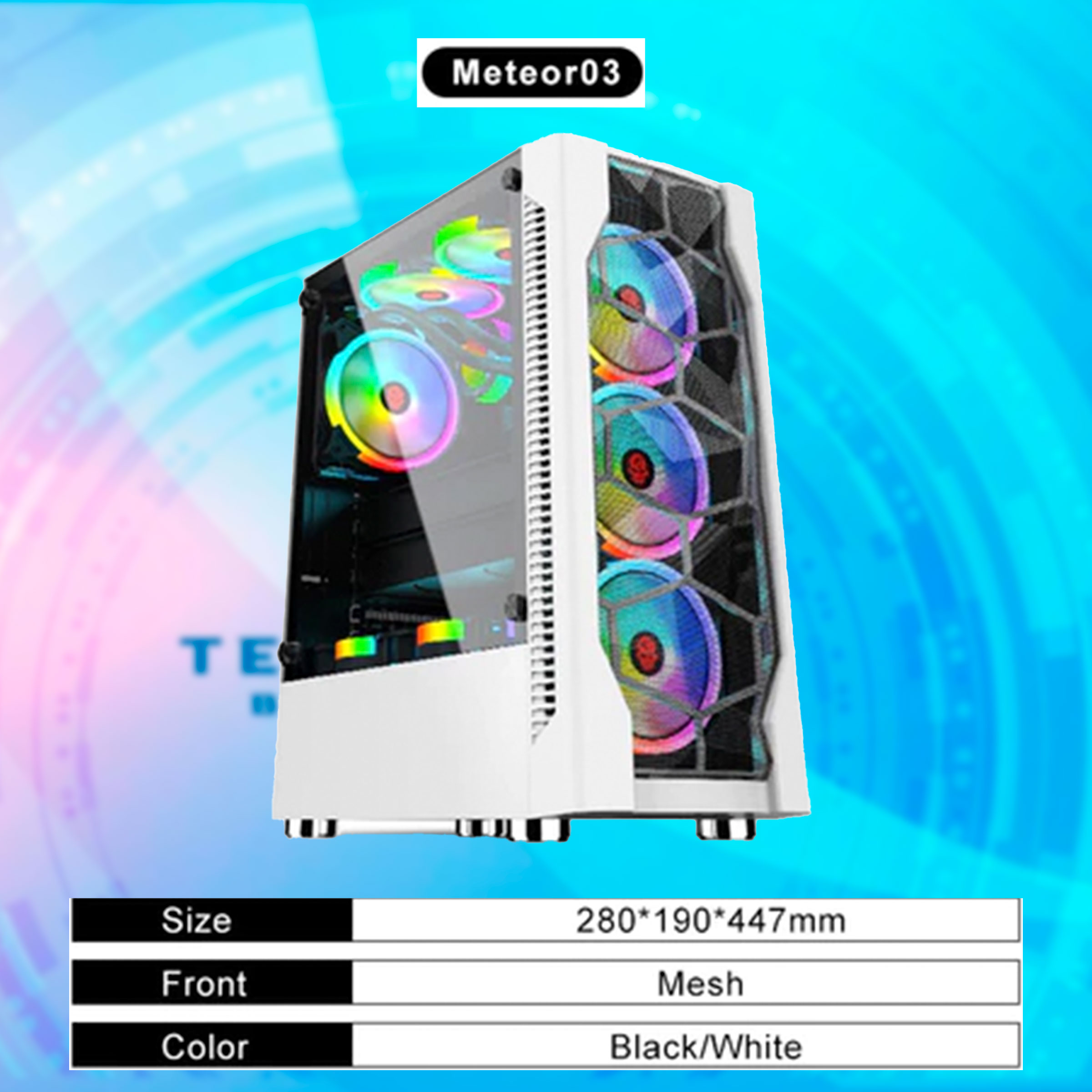 SULIT_INPLAY METEOR 03 ATX MATX CASE TEMPERED GLASS DESKTOP CASE GAMING ...