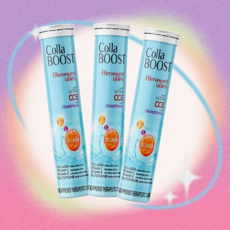 Colla Boost Effervescent 20 Tablets | Glutathione + Collagen + Vitamin ...