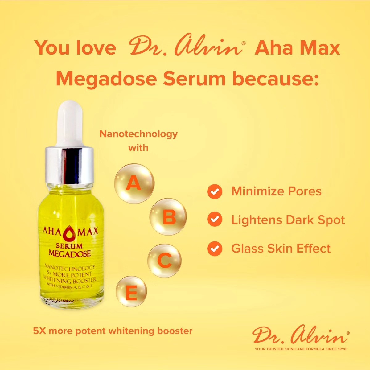 Dr.Alvin AHAMax Megadose Serum Whitening Booster 15ml | Shopee Philippines