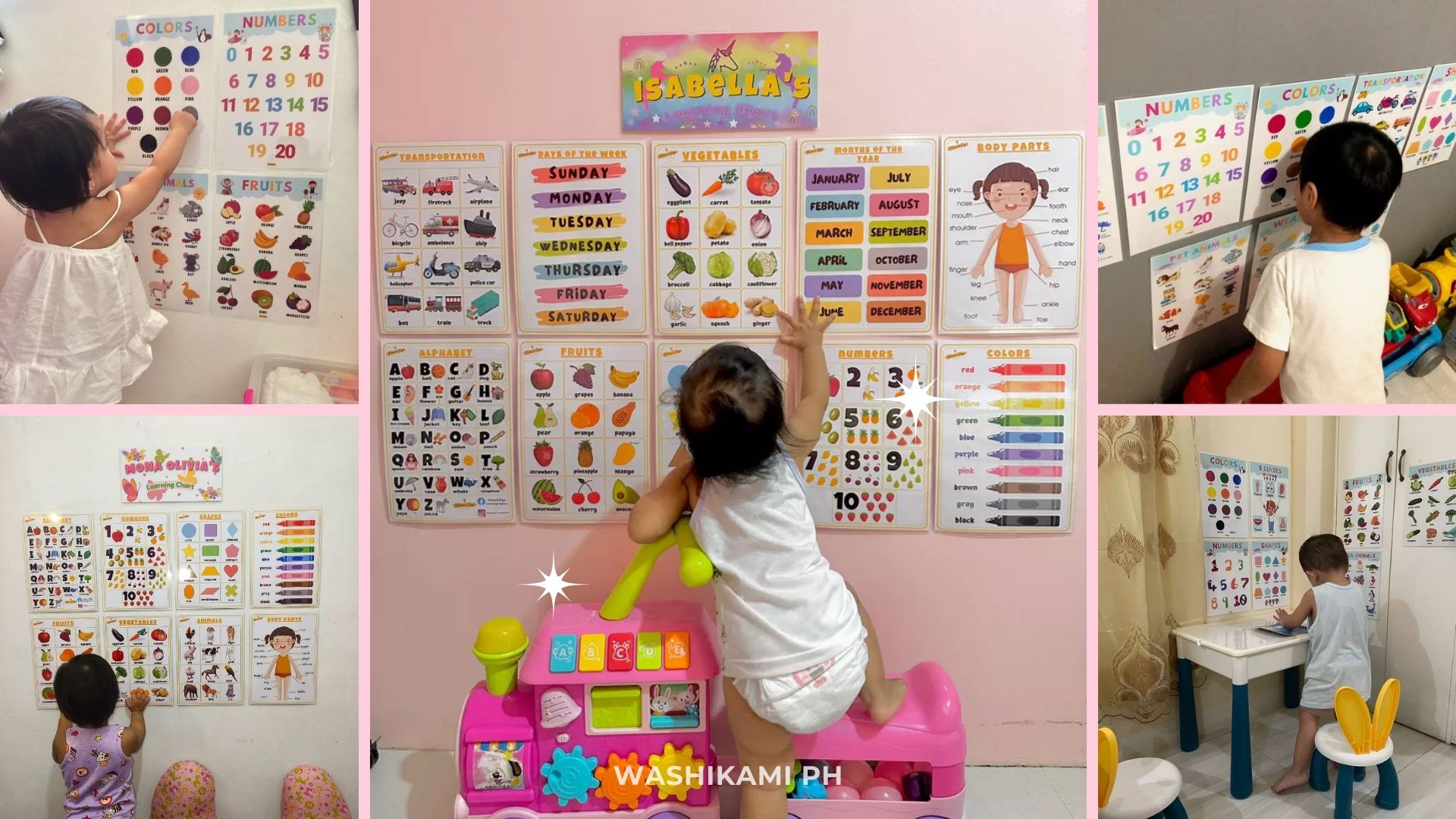 A4 Laminated Educational Wall Charts for Kids / Learning Materials ...