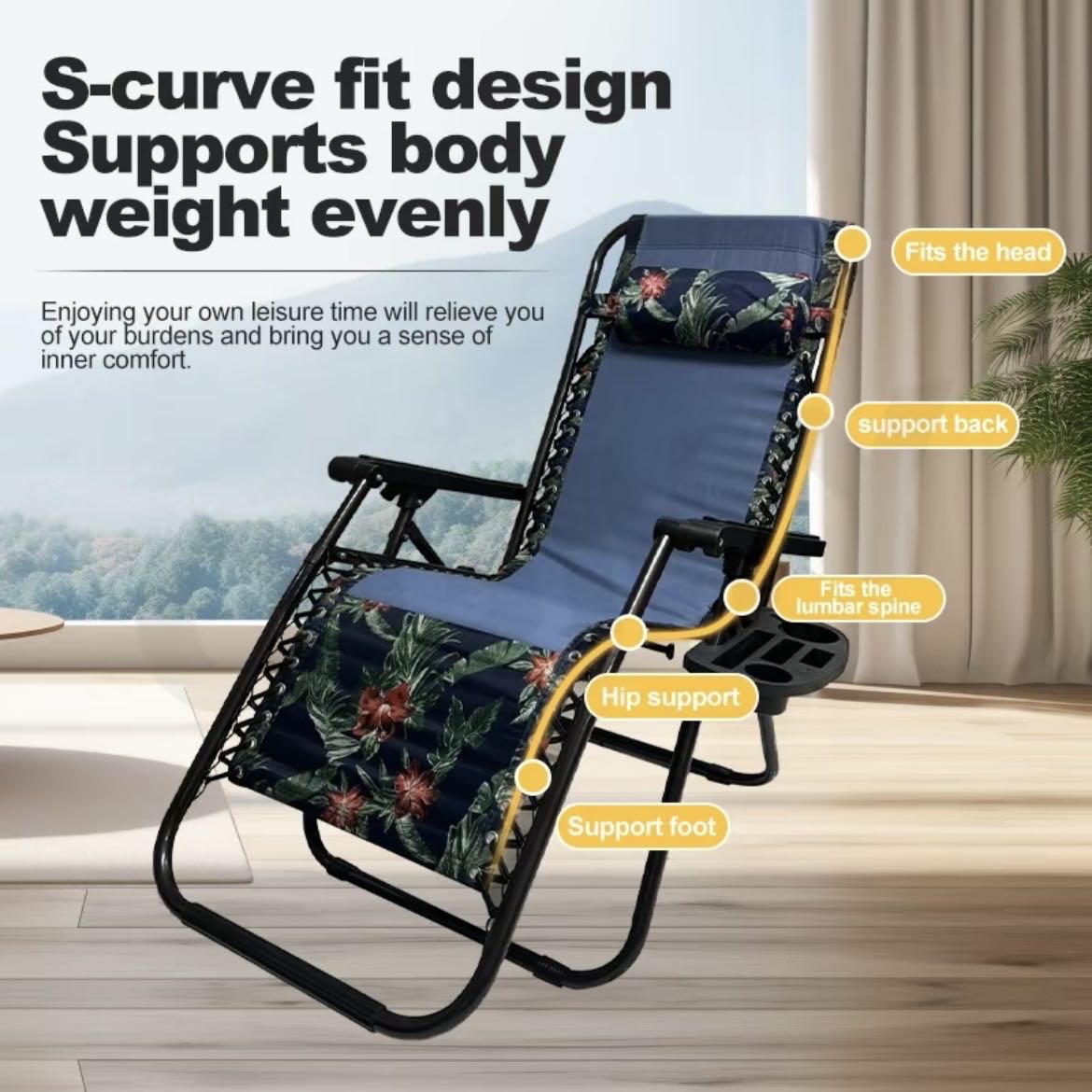 Folding Chair Luxury Lounge Chair Nap Office Lunch Back Chair Outdoor ...