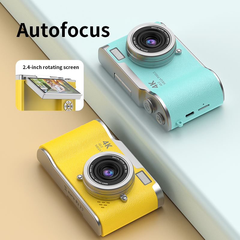 Digital Camera 4K HD 48MP Photography Flip Screen 180° 30X Zoom Mini ...