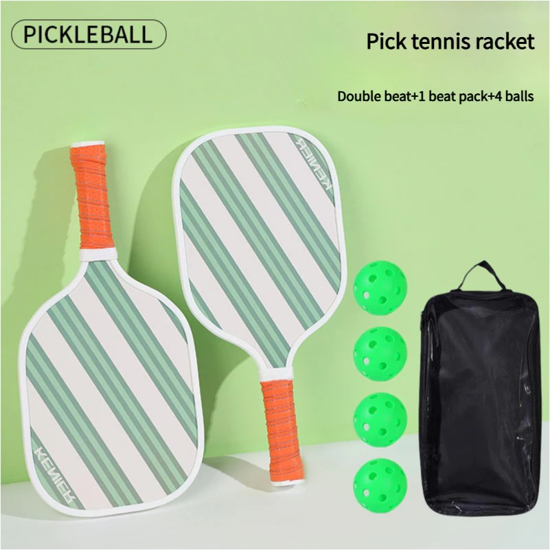 Pickleball paddle set of 2 racquets and 4 balls pickle ball racket ...