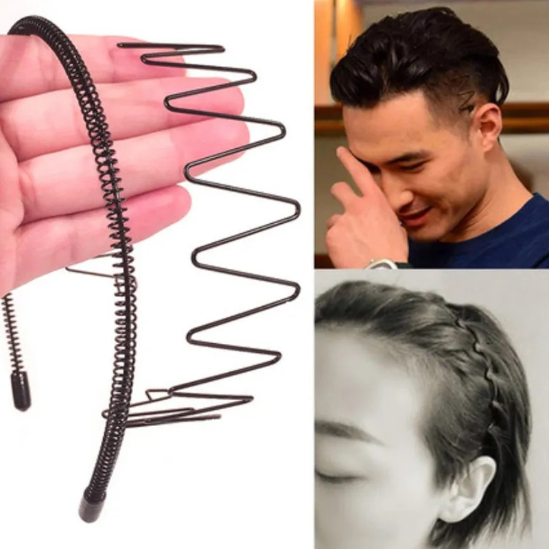 NICE 6Pcs/Set Unisex Hoop Hair Band Male Sports Comb Wave Hairpin Back ...
