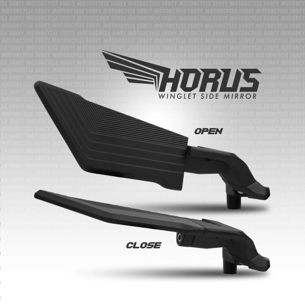 Horus Winglet Side Mirror 28cm Large Full Alloy Adjustable Mirror Mount ...
