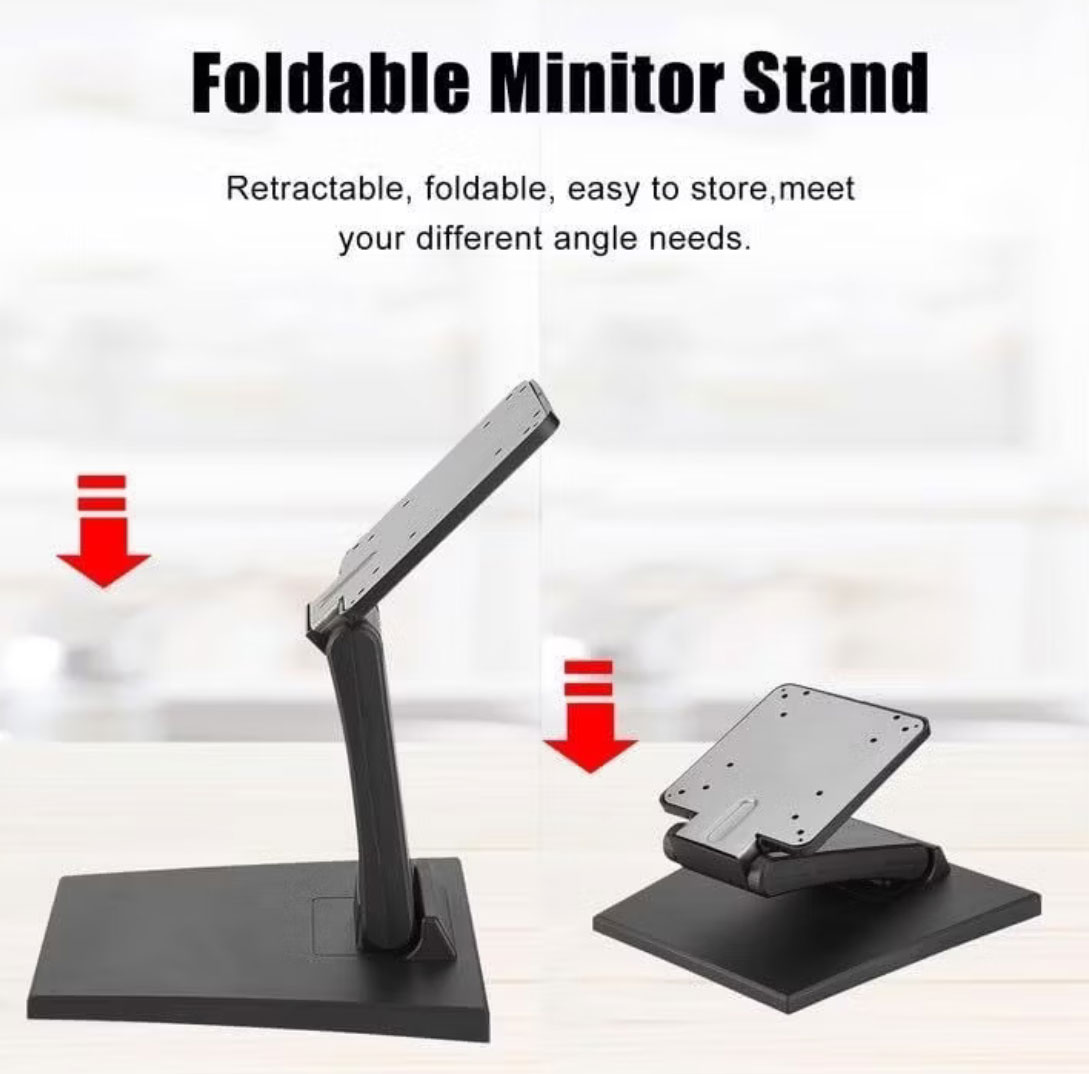 13-27 inch universal computer base monitor stand foldable lift ...