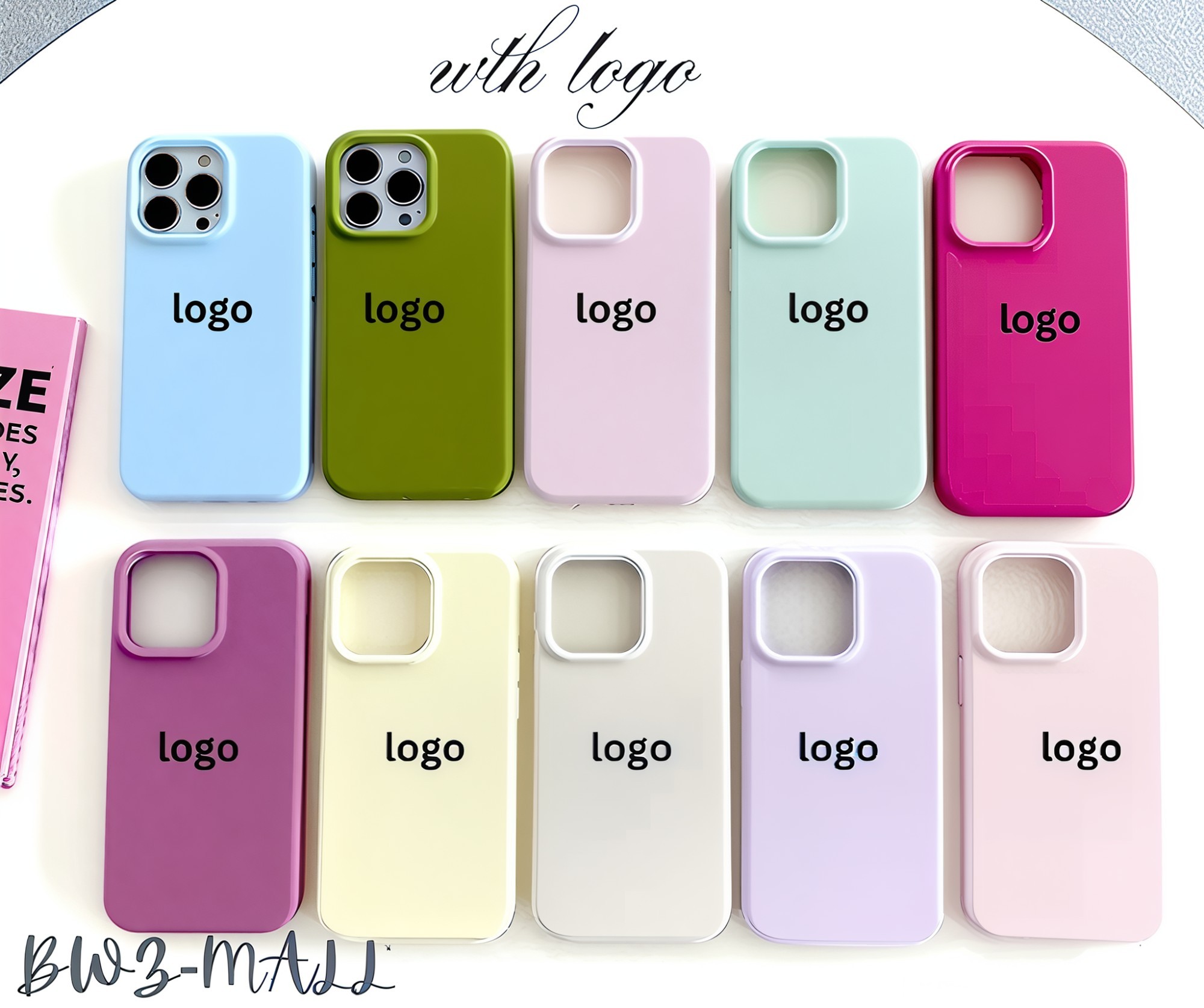 CANDY SILICONE CASE W/ LOGO FOR IPHONE 11 12 13 PRO MAX 14 PLUS ...