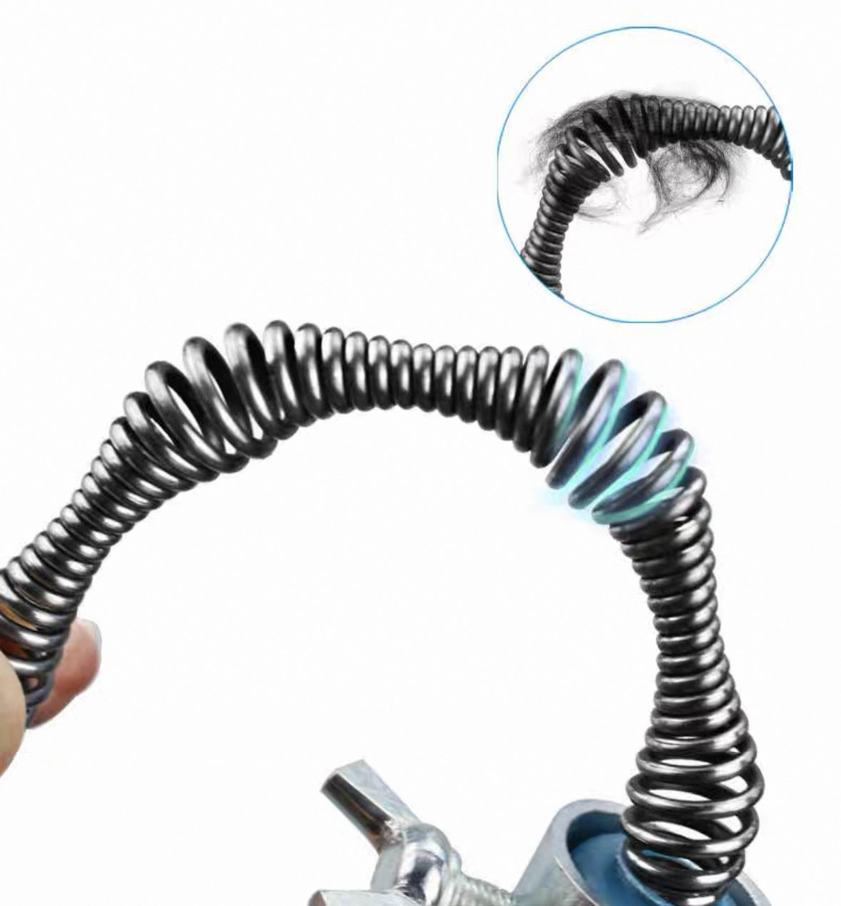 Toilet unclog Unclog tool Hand spring household cleaning pipe unclog ...