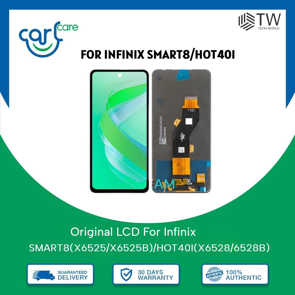 Orihinal LCD For Infinix SMART8(X6525/X6525B)/HOT40i(X6528/X6528B) | Shopee Philippines