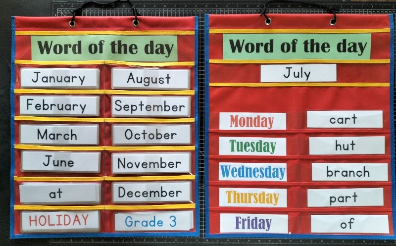 A word a day chart. Grade 3. 2 medium charts sizes 21 inches by 18 ...