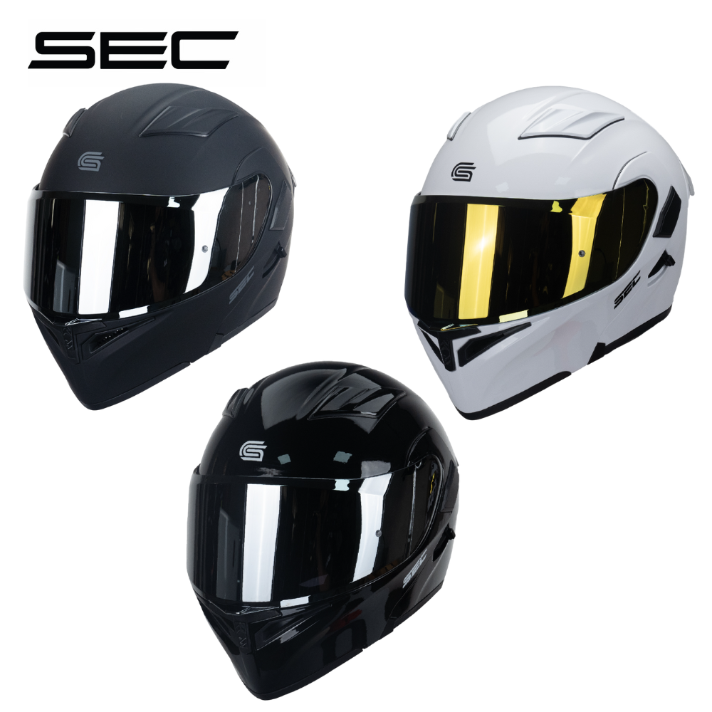 SEC Modular Helmet for Motorcycle Whirlwind - Plain (Gloss/Matte) (S-XL ...