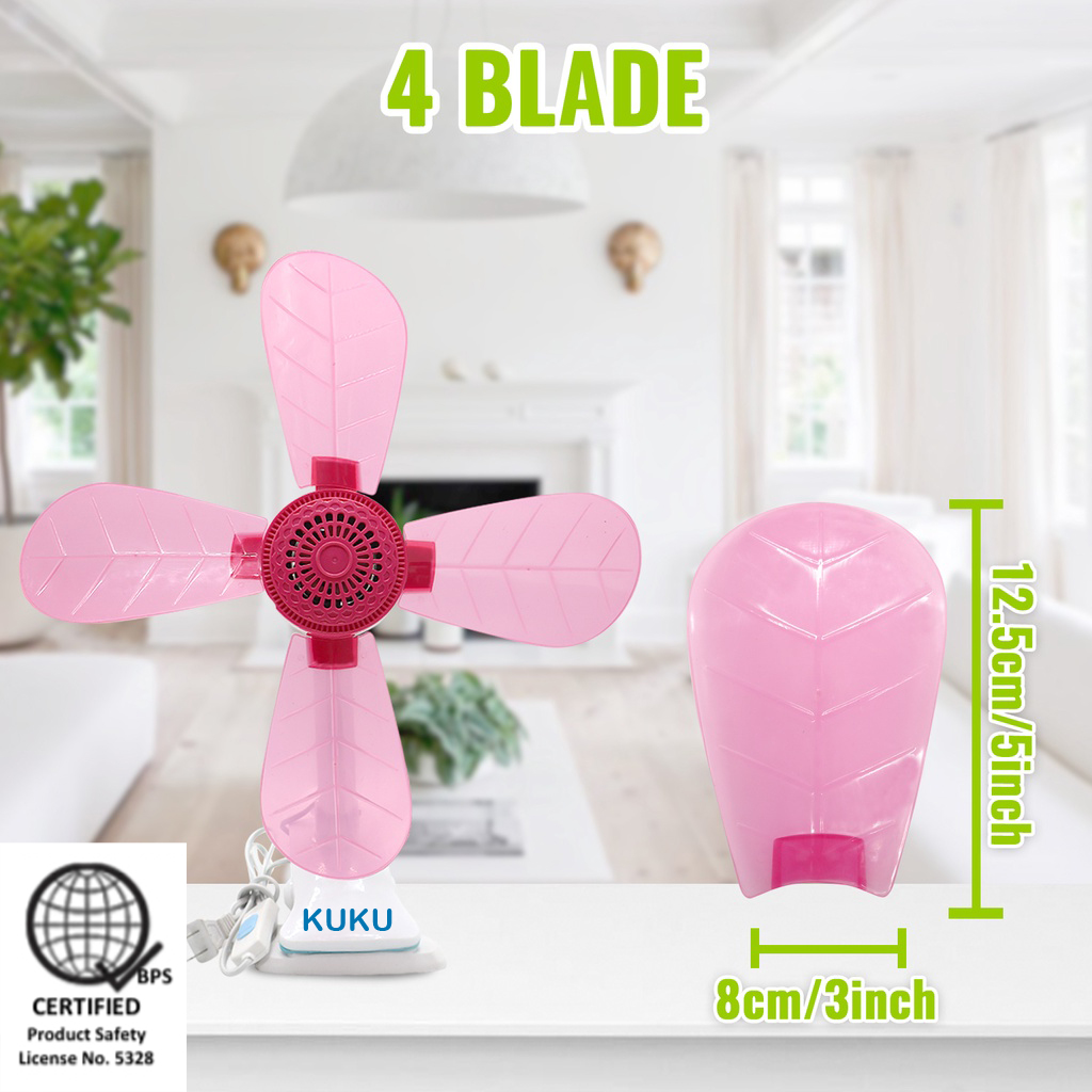 goodlight-plus KUKU F-410 4 Blades Clip fan Mini Fan Home Electricfan ...