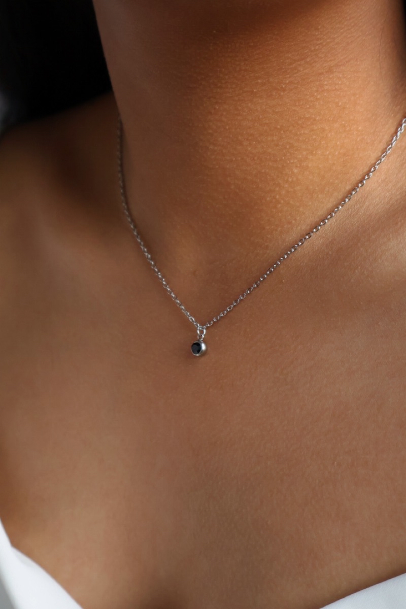 JULIET - Black Stone Necklace | Shopee Philippines