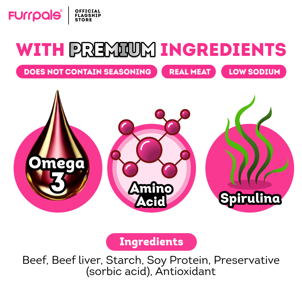 Furrpals Premium Pet Sausage Real Meat Food Topper Cat Dog Treat 30pcs ...