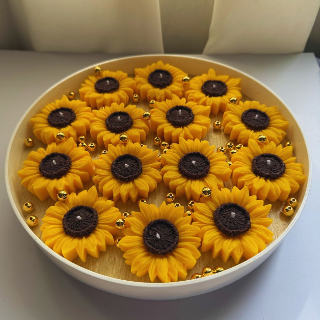 Souvenir / Scented Candle / Decorative Sunflower Floating Candle ...