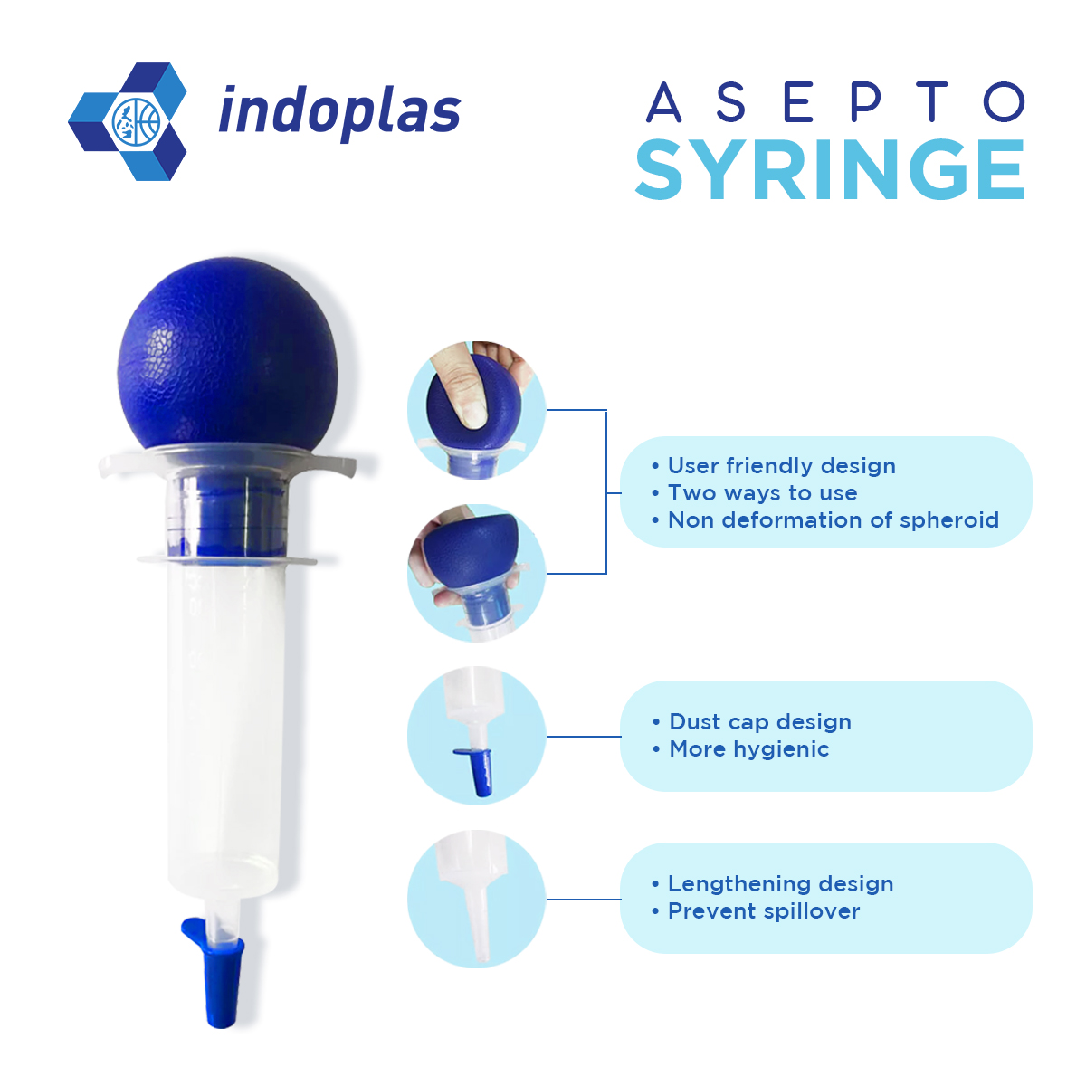 Indoplas Asepto Irrigation Syringe 60cc 1s | Shopee Philippines