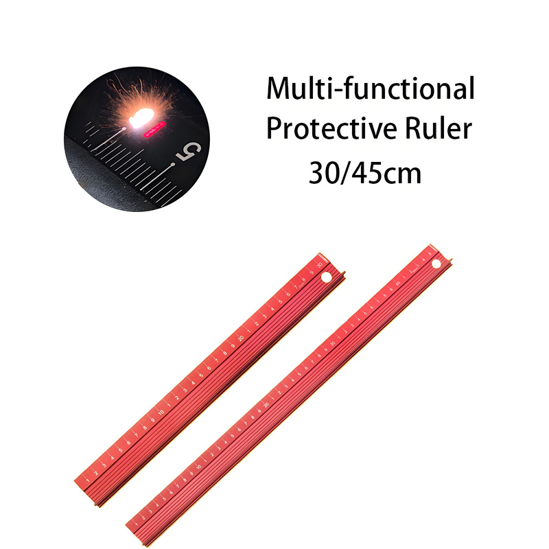 RAN Professional Aluminum Alloy Straight Ruler Protective Scale ...