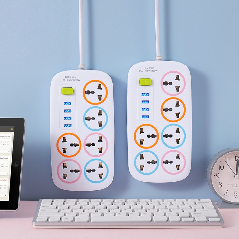 Universal Power Socket Extension Cord With USB Port High-Power Multi ...