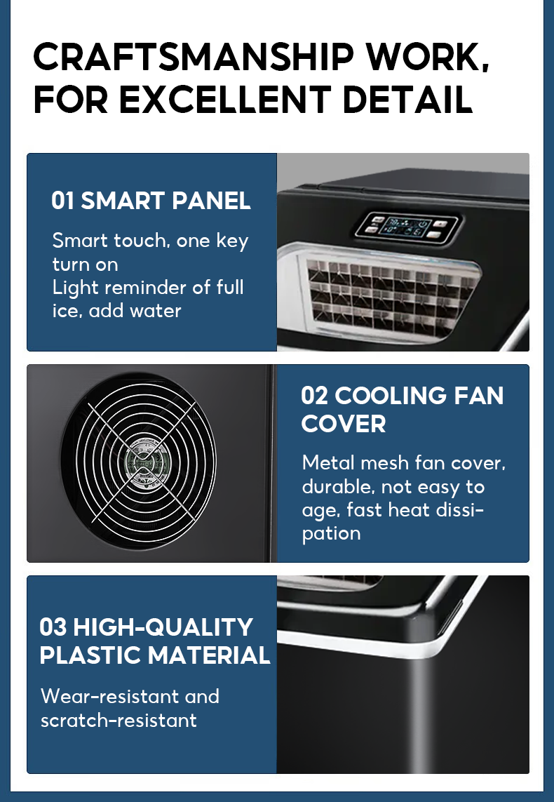 Hicon Commercial Ice Maker Machine Intelligent Touch Timing Function ...