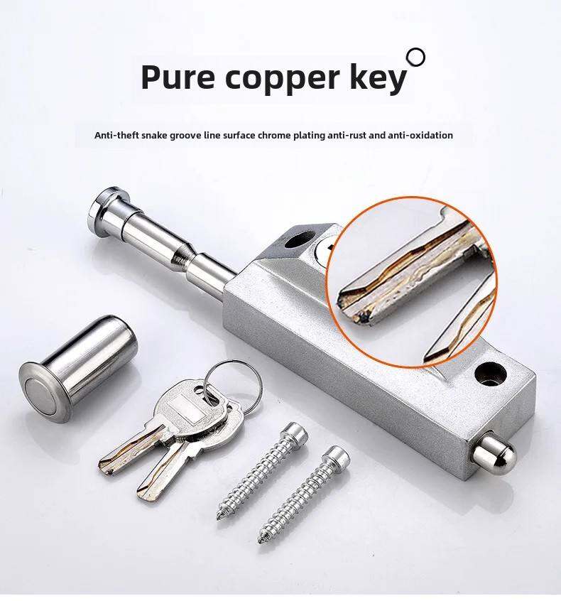 Hoba Aluminum Alloy Floor-standing Mortise Lock Glass Door Spring Bolt ...