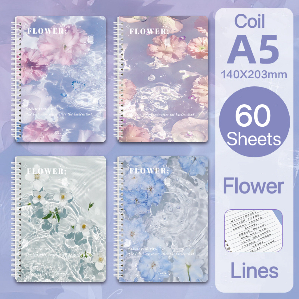 A5 Coil Book Notebook Oil Painting Butterfly Thickened Pages Taking ...