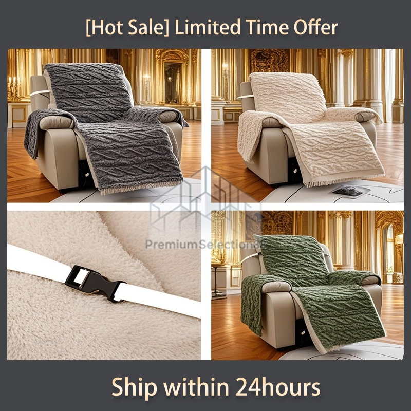 Elastic double-sided jacquard T-shaped sofa cover, lounge chair cover ...