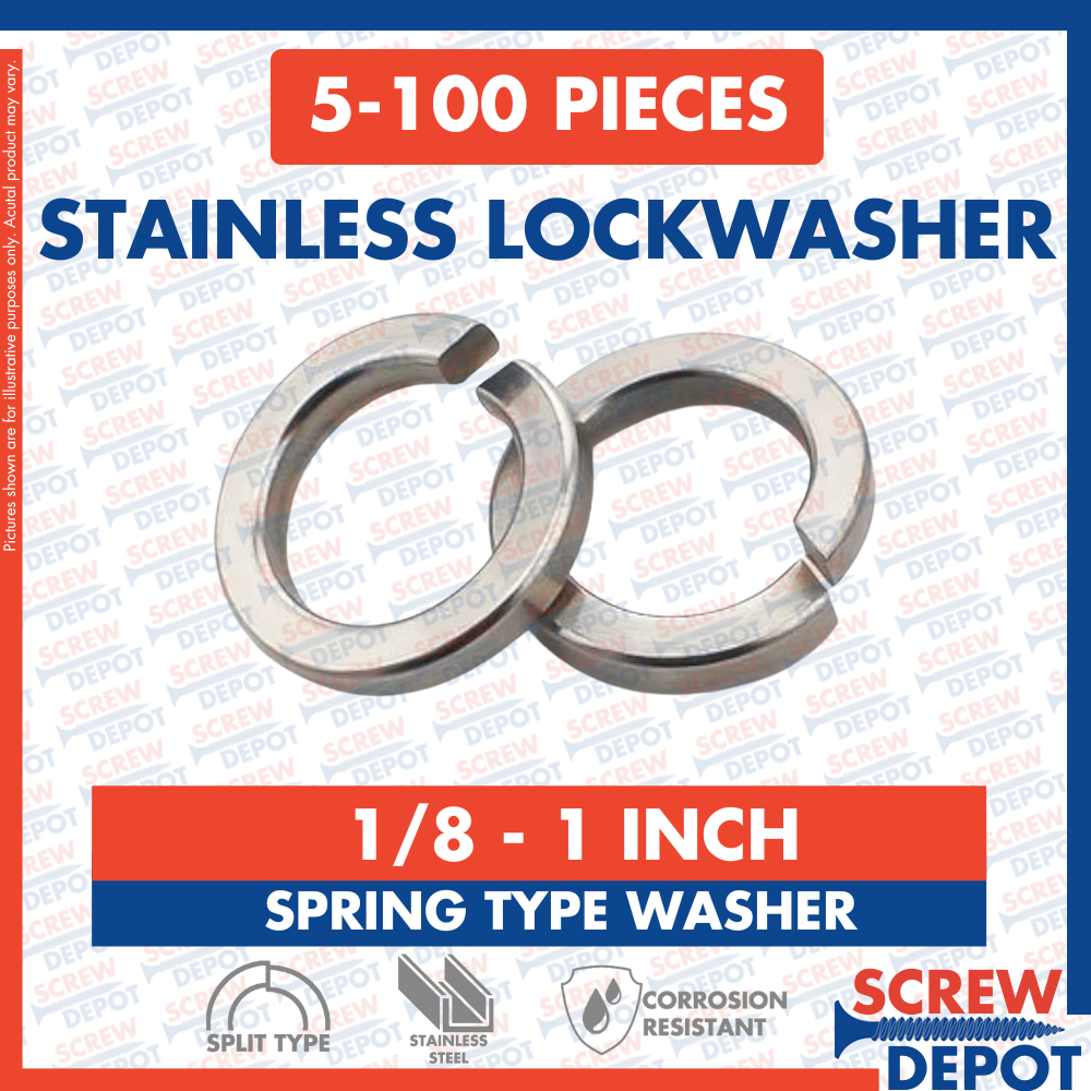 5-100PCS Stainless Steel Lockwasher / Stainless Lock Washer Spring ...