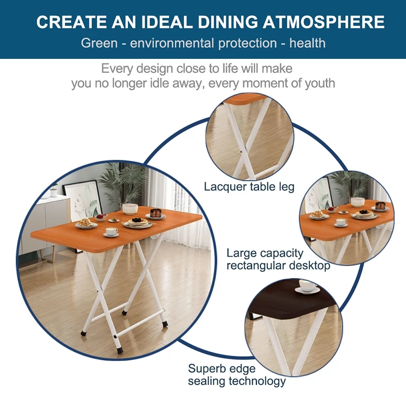 Portable Dining Table Home Folding Table Office Desk Multifunctional ...