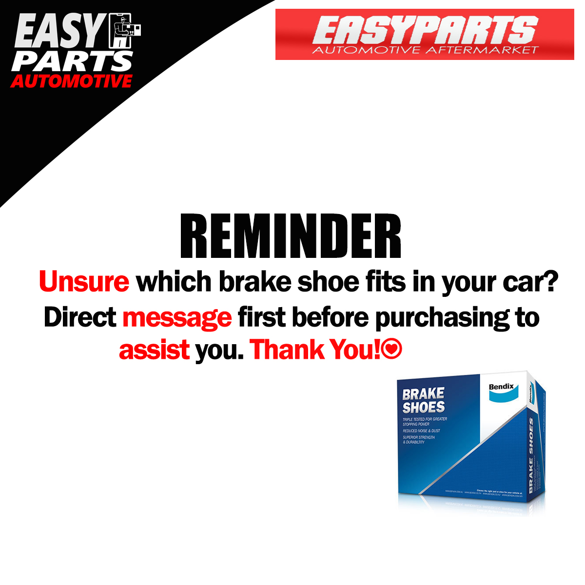 Bendix Brake Shoes DS-1267 BS-5002 Mit. Mirage G4 Sedan | Shopee ...