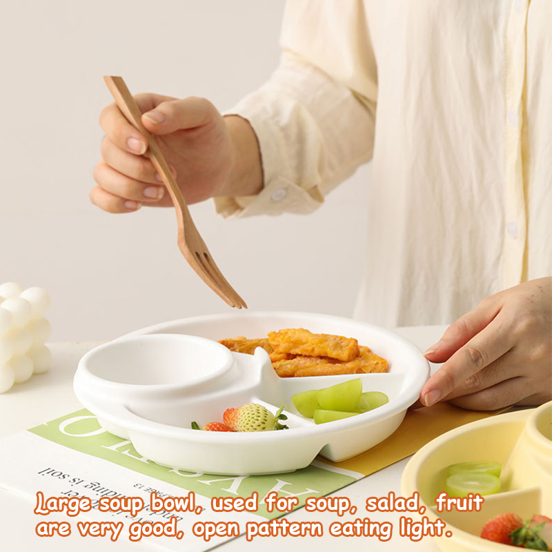 Split Plate Microwavable Safe Diet Plate Suitable Healthy Diet And ...