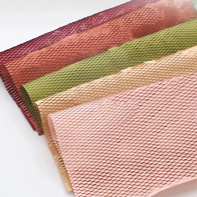 10pcs丨Colorful Honeycomb Paper Wrapper Packaging Diy Decorate Flower ...