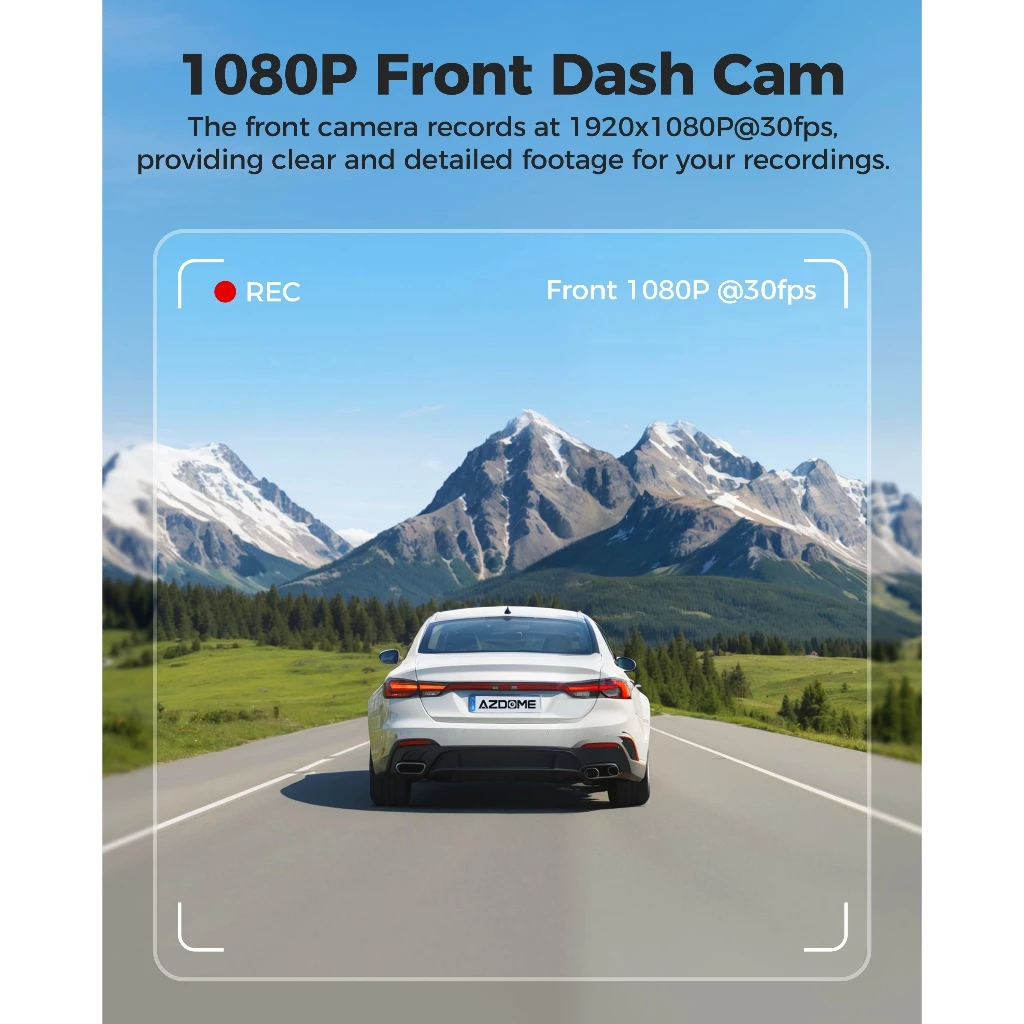 AZDOME M200 Dash Cam 1920*1080P WIFI Built-in G-Sensor 150 Inch Wide ...