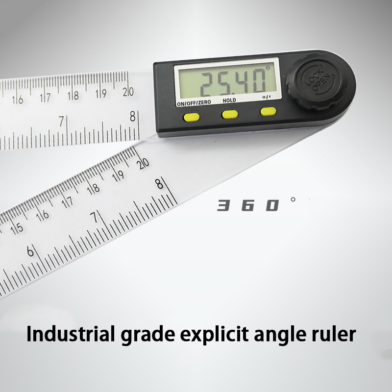 360 Degree Angle Ruler 2 in 1 Digital Protractor 300mm /200mm Digital ...