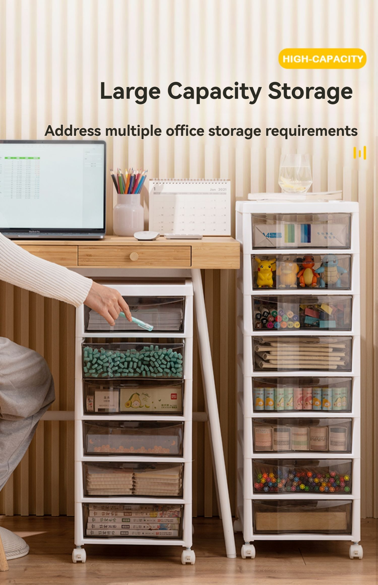 Office Drawer Paper Organizer Multi-layer Storage Drawer Cart File ...