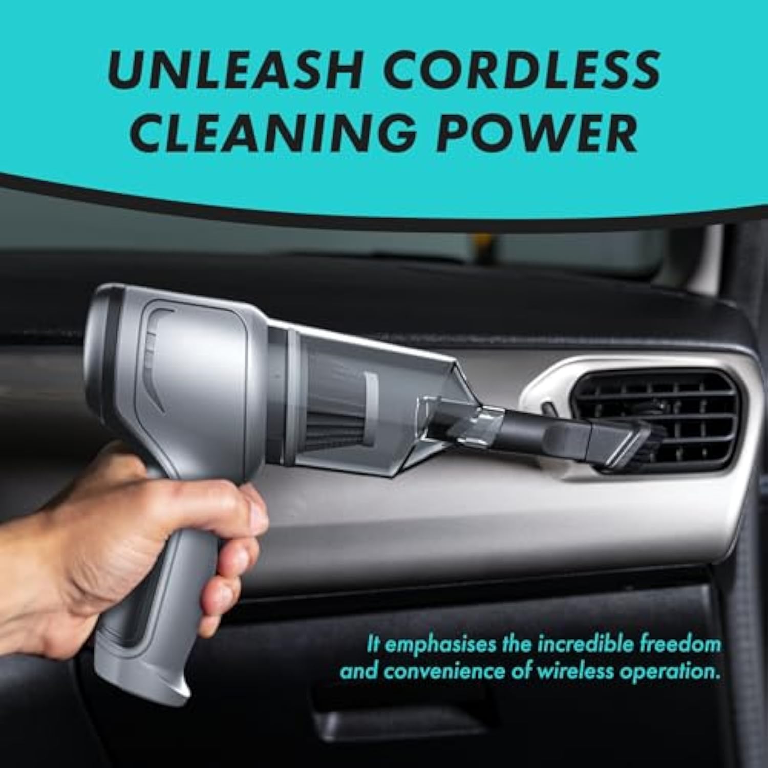Cordless Vacuum Cleaner with USB Charging, 12000 Pa Suction, 120W Power ...