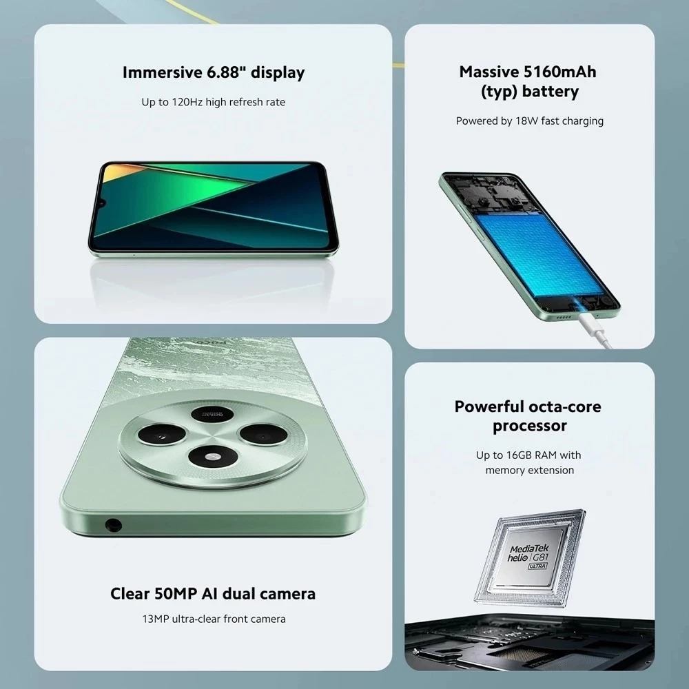 C75 | 8GB+256GB | 50MP AI Triple Camera 6.88" 120Hz Display Massive ...
