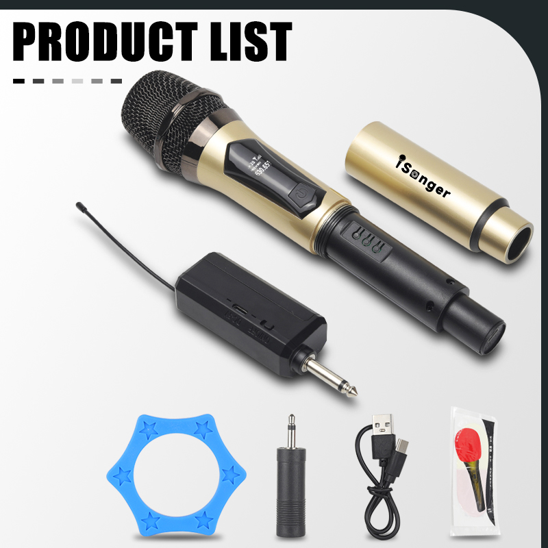 Professional UHF wireless microphone handheld dynamic system karaoke ...