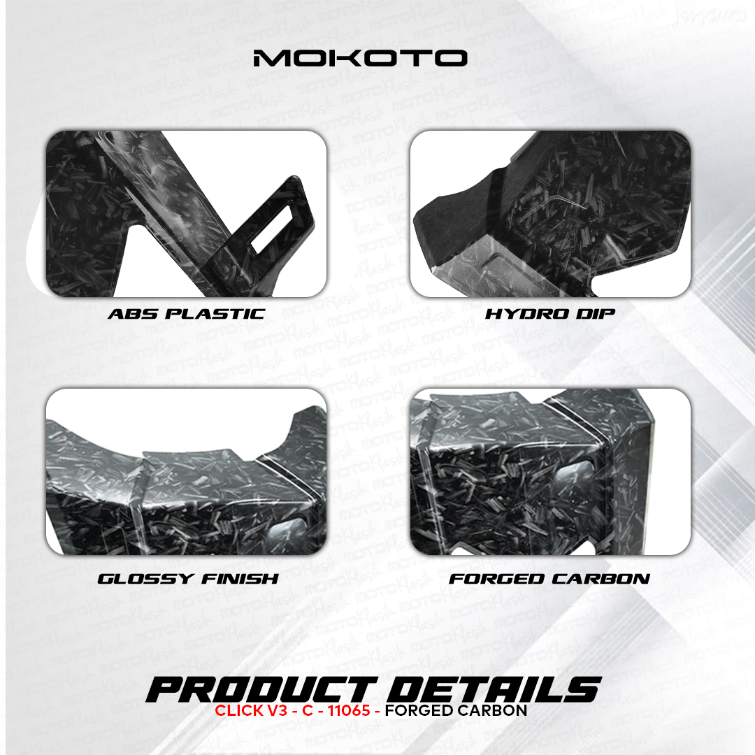 MOKOTO CLICK V3 FRONT PANEL COVER CARBON / MATTE BLACK / FORGED FRONT ...