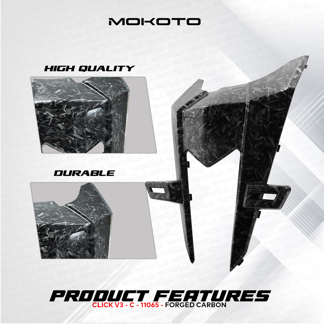 MOKOTO CLICK V3 FRONT PANEL COVER CARBON / MATTE BLACK / FORGED FRONT ...