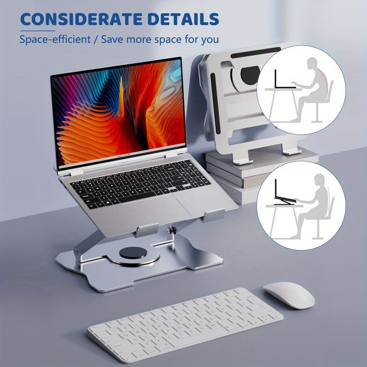 laptop stand adjustable laptop holder stand portable 360 rotatable ...