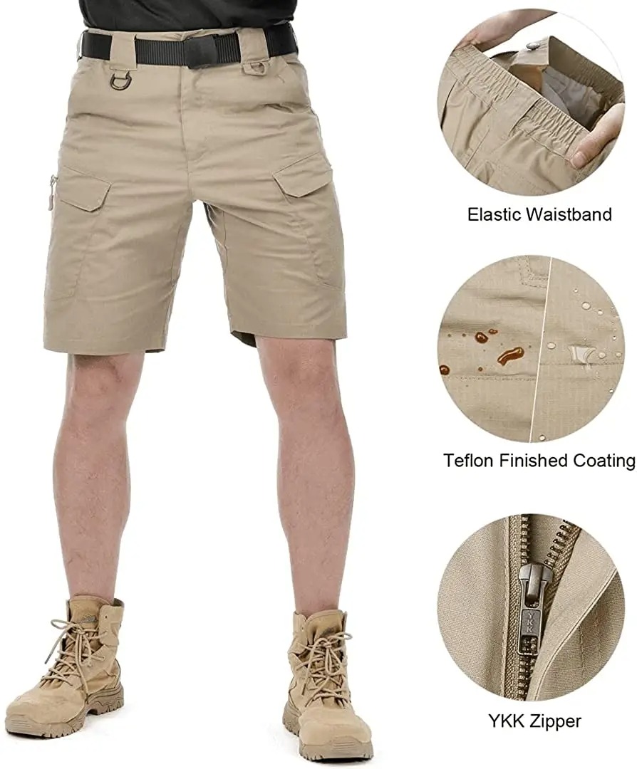 IX7 Men Summer Waterproof Cargo Tactical Shorts Outdoor Quick Dry Pants ...