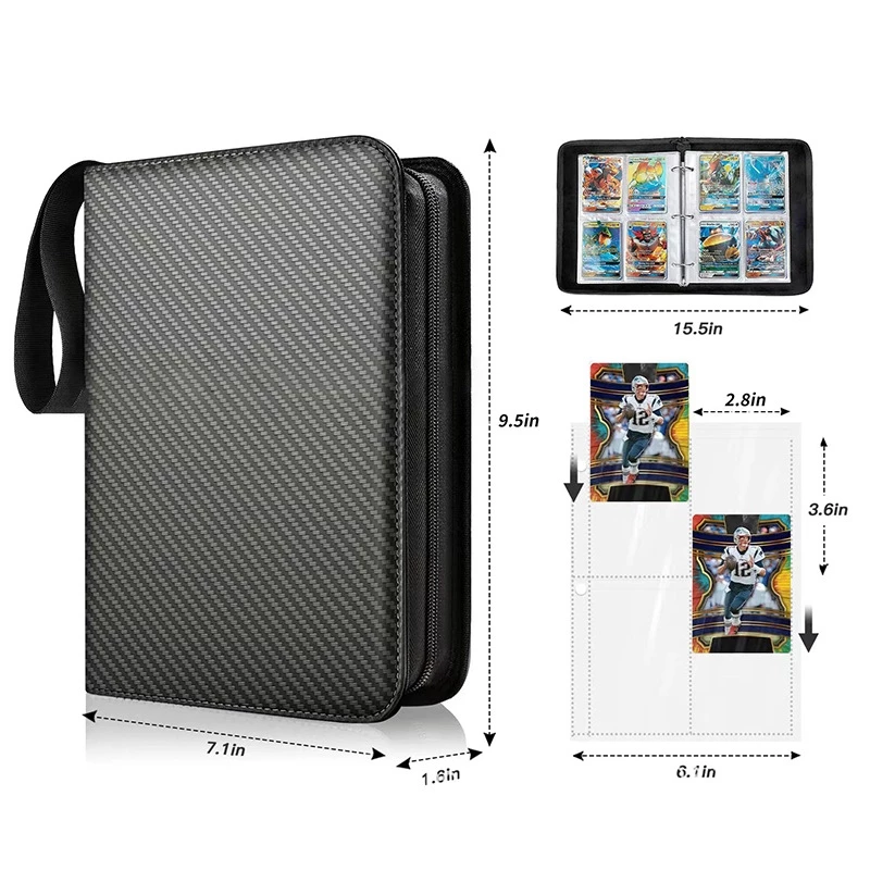 400/900 Grids Trading Card Binder Game Card Collection Binder with 50 ...