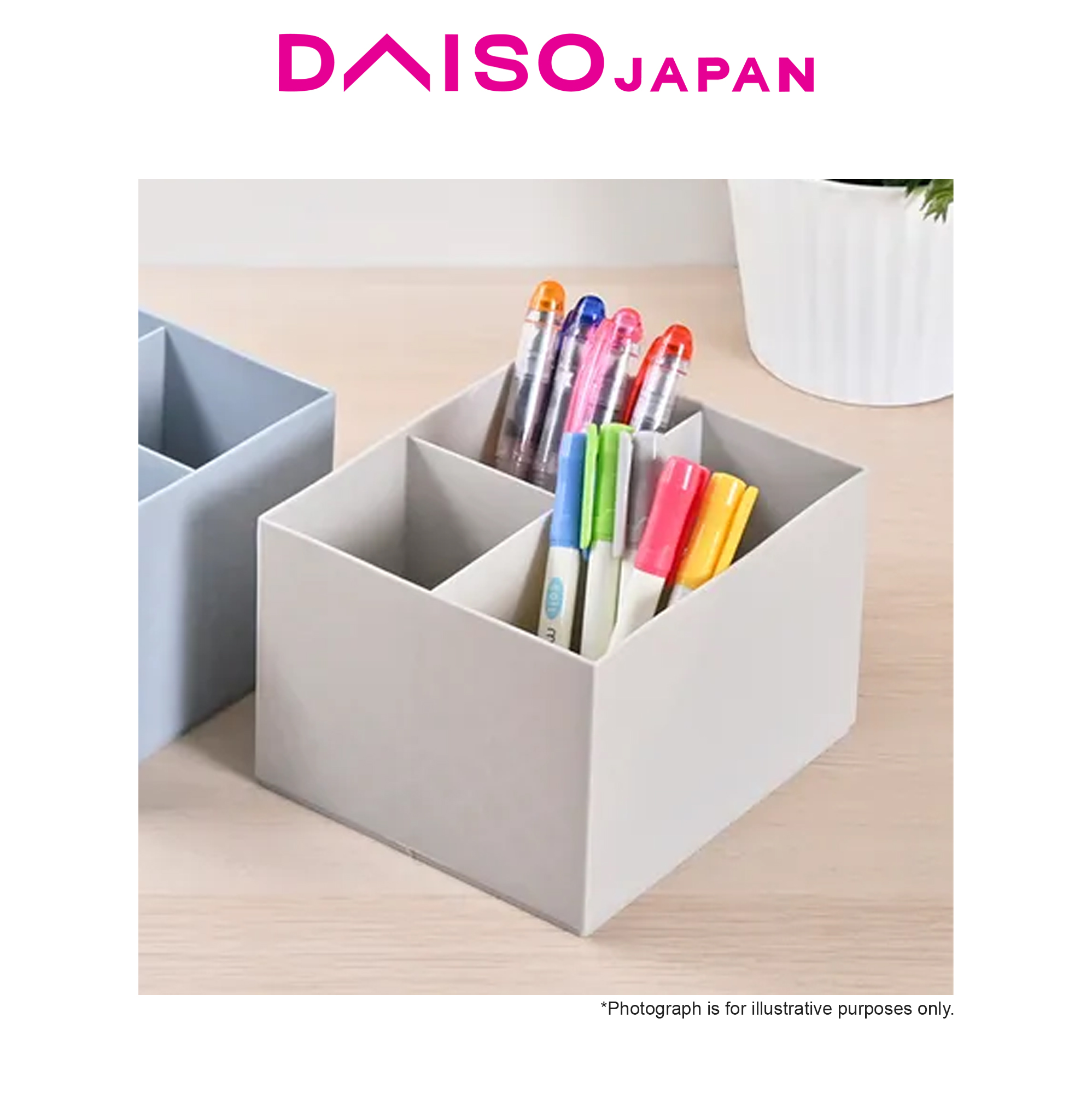 Daiso Gray Moroccan Pattern Box with Partitions | Shopee Philippines