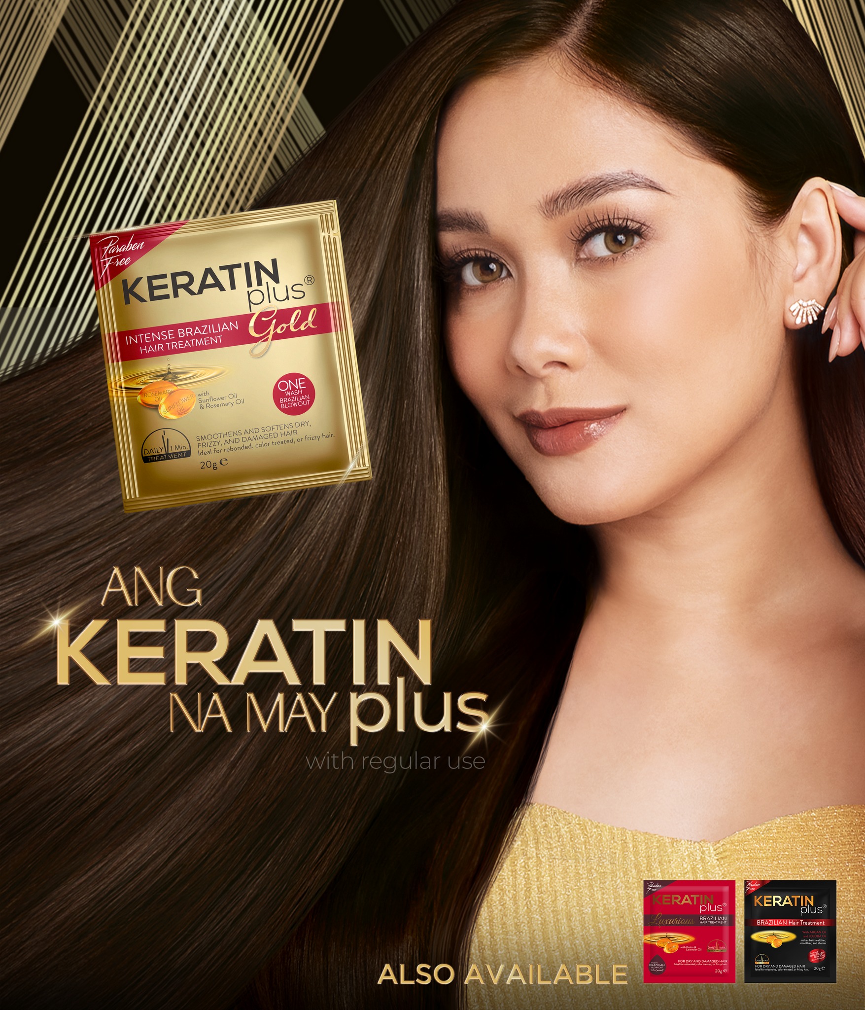 Keratin Plus Brazilian Hair Treatment Gold, Luxurious Red, and Black ...