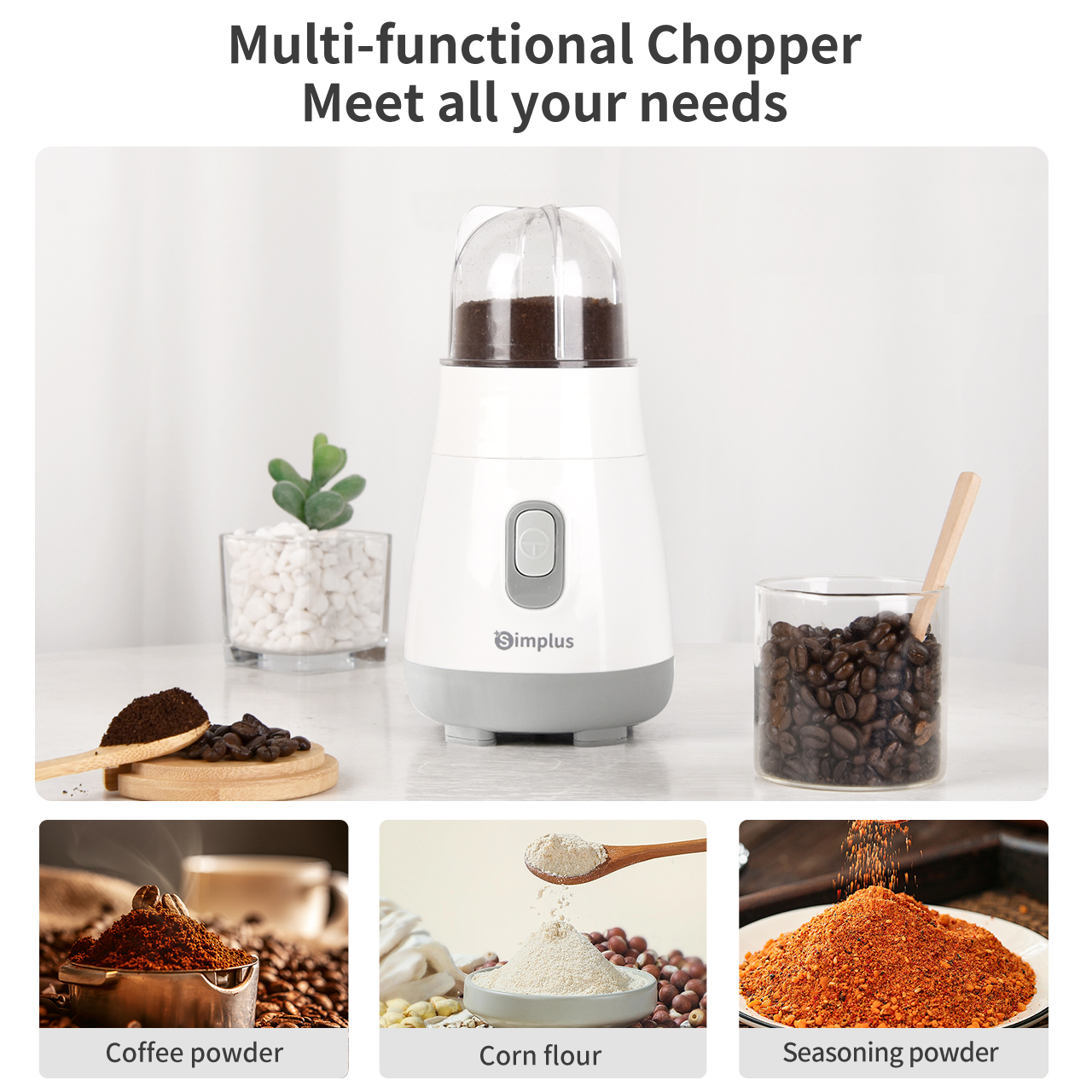 Simplus Multi-functional Chopper Grinder 200ml | Shopee Philippines