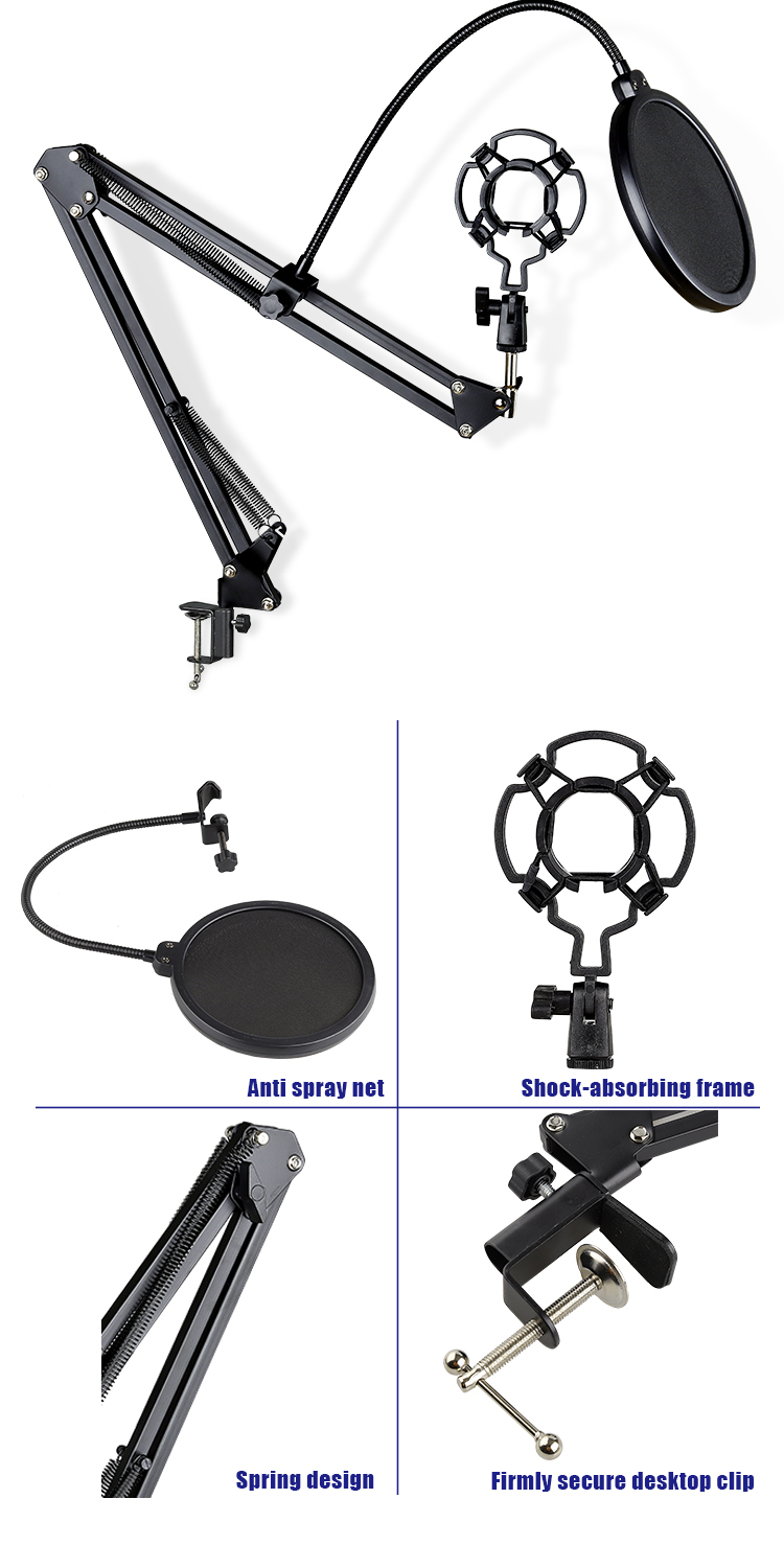 USB-BM-800 Condenser Microphone for PC Recording Vlogging Videoke ...